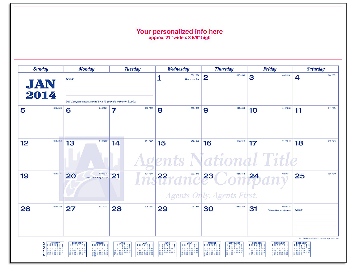 Agent Title Calendar Products